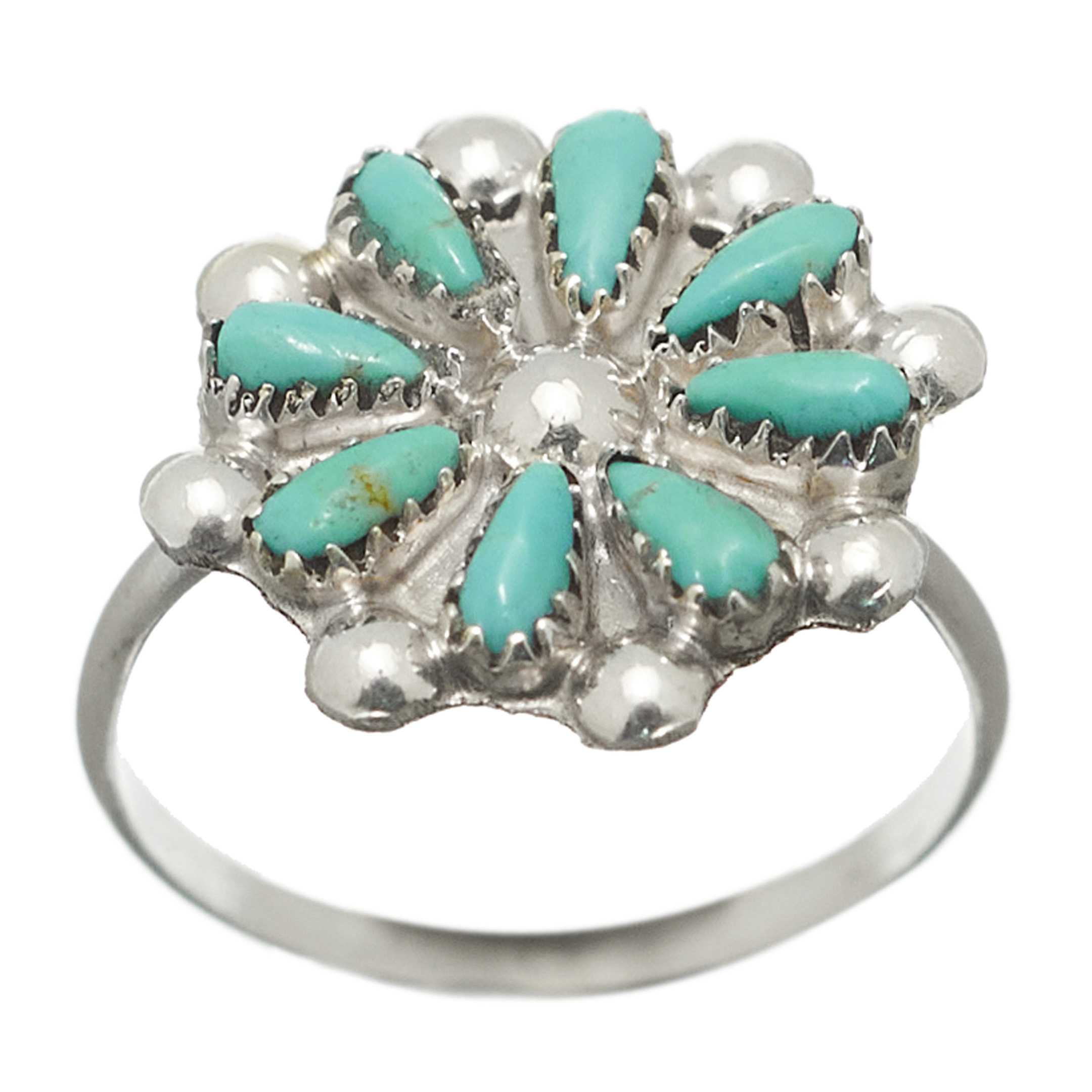 Bague Zuni, turquoise sur argent, pour femme| Harpo Paris